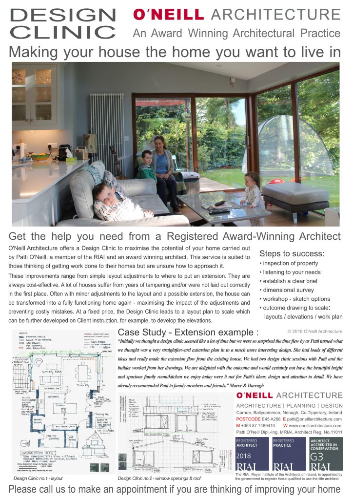 ONA Design Clinic extensions 2018 - O'Neill Architecture